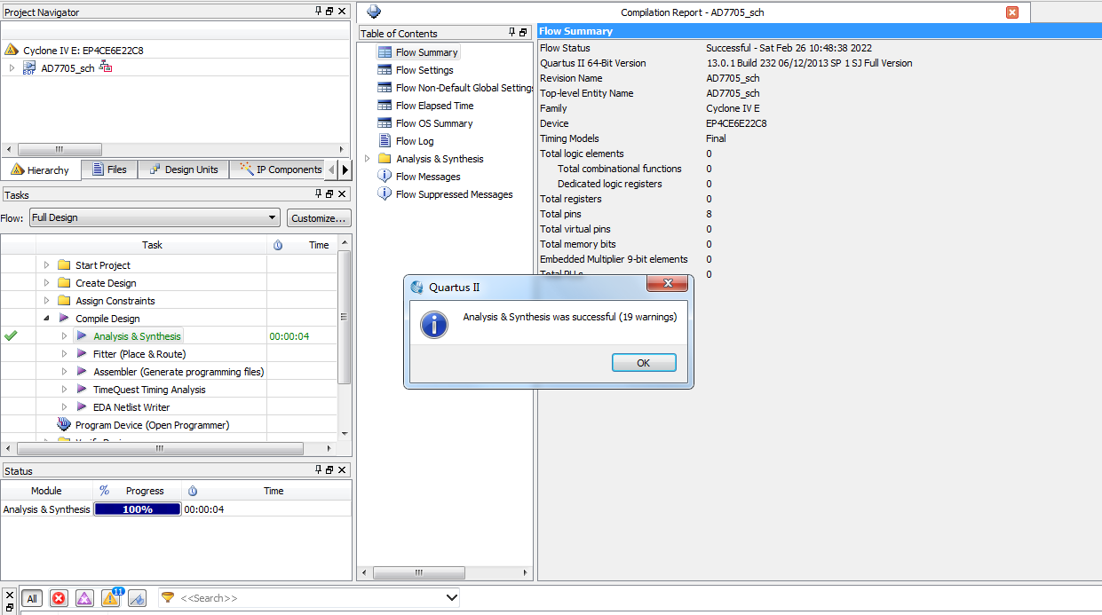 基于FPGA的AD7705芯片驱动设计VHDL代码Quartus仿真